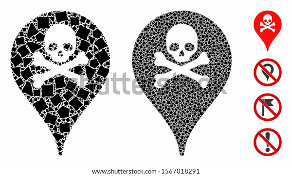 Danger Zone Map Marker Mosaic Inequal 库存矢量图（免版税）1567018291 | Shutterstock