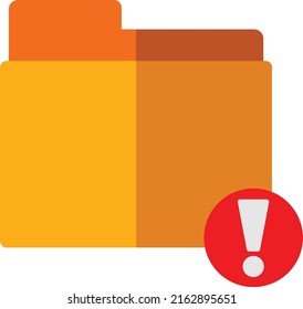 Dangerous Folder Icon Subtables Place Folders Stock Vector (Royalty ...