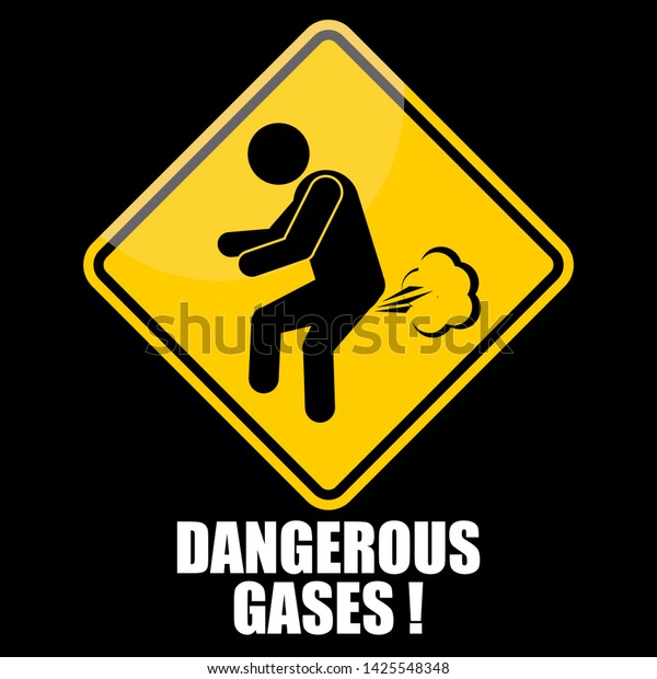 Dangerous Gases Sticker Label Stock Vector (Royalty Free) 1425548348