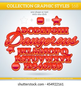 Dangerous Graphic Styles Design Graphic Styles Stock Vector (Royalty ...