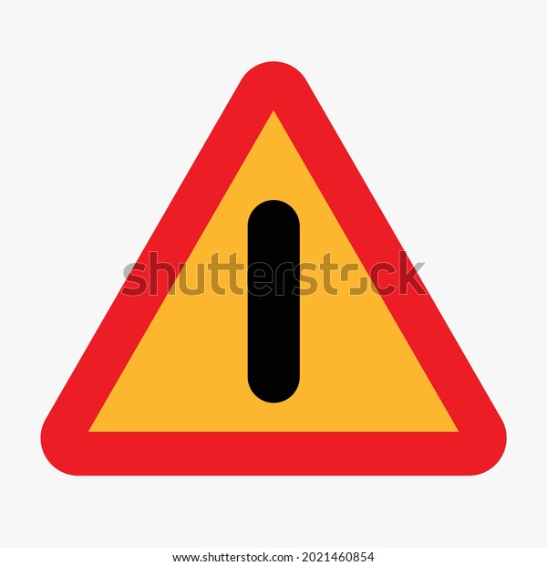 Dangers Road Sign Vector Drawing Color Stock Vector (Royalty Free ...