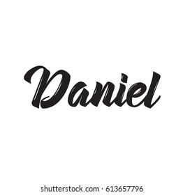 Daniel Text Design Vector Calligraphy Typography Stock Vector (Royalty ...