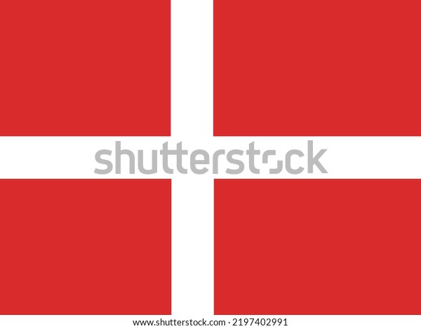 Danish Flag Danske Flag Dannebrog Vector Stock Vector (Royalty Free ...