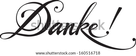 Danke Thank You German Stock Vector (Royalty Free) 160516718 - Shutterstock