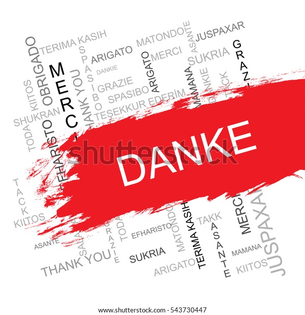 Danke Word Cloud Different Languagesof World Stock Vector (Royalty Free ...