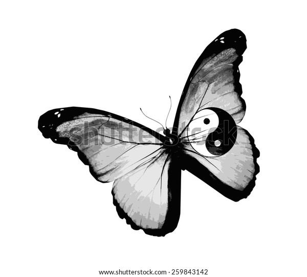 Dao Flag Butterfly Isolated On White Stock Vector (Royalty Free ...