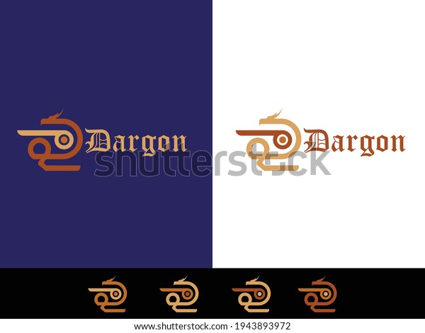 Dargon Logo Design Gaming Vector Eps10 Stock Vector (Royalty Free ...