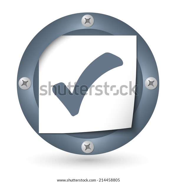 Dark Abstract Icon Paper Check Box Stock Vector (Royalty Free ...