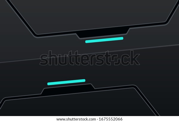 Dark Black Blue Minimal Tech Background Stock Vector (Royalty Free ...