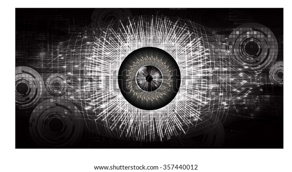Dark Black Eye Light Abstract Technology Stock Vector (Royalty Free ...