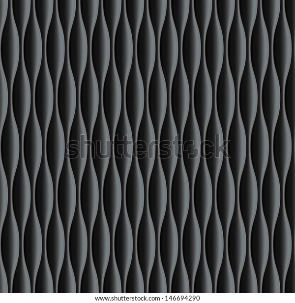 Dark Black Seamless Texture Vertical Wavy Stock Vector (Royalty Free ...