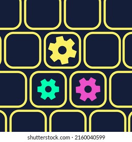 Dark Blue Background Settings Icon Stock Vector (Royalty Free ...