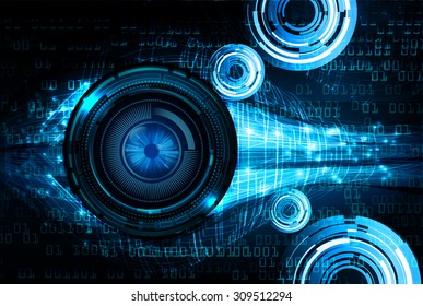 Dark Blue Color Light Abstract Technology Stock Vector (Royalty Free ...