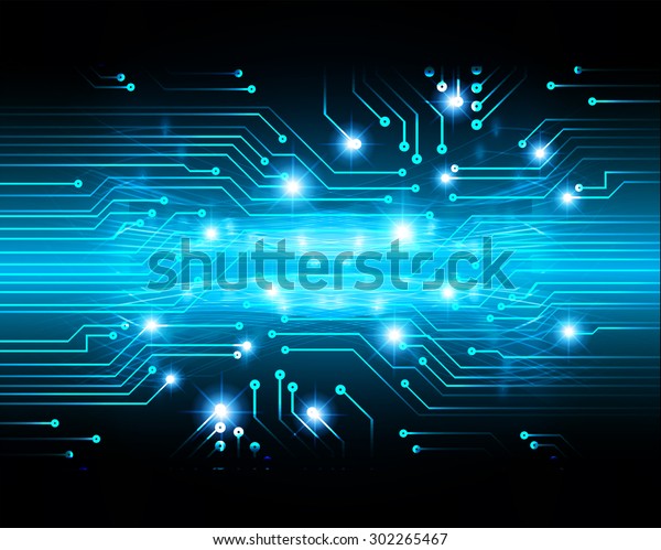 Dark Blue Color Light Abstract Technology Stock Vector (Royalty Free ...