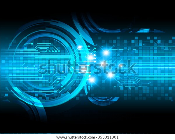 Dark Blue Color Light Abstract Technology Stock Vector (Royalty Free ...