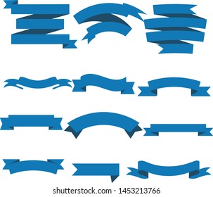 Set Blue Ribbon Banner Iconribbon Vector Stock Vector (Royalty Free ...