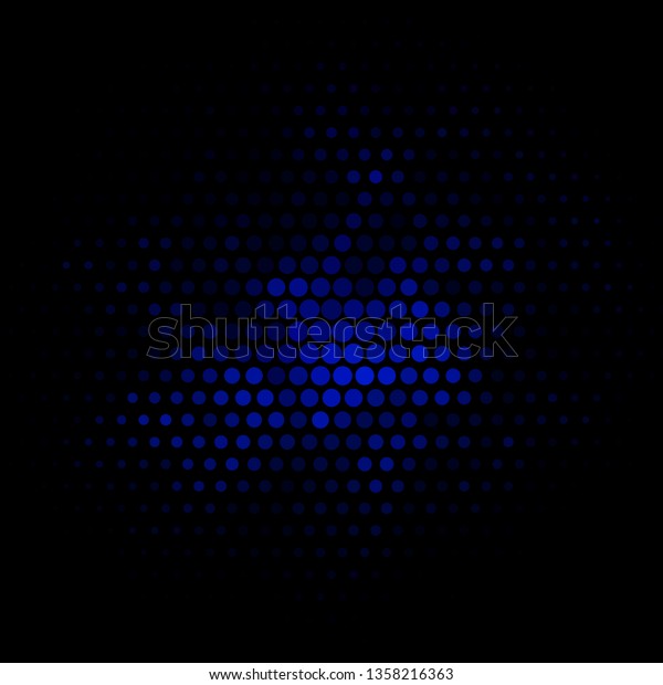 Dark Blue Vector Texture Circles Illustration Stock Vector (Royalty ...