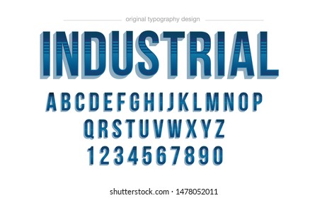 Blue Bold Chrome Typography Artistic Font Stock Vector (Royalty Free ...