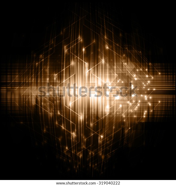 Dark Brown Color Light Abstract Technology : image vectorielle de stock ...