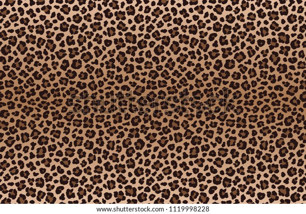 Dark Brown Leopard Spotted Fur Texture Stock Vector (Royalty Free ...