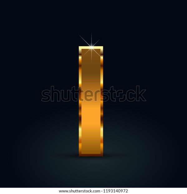 Dark Gold Letter Uppercase Vector Font Stock Vector (Royalty Free ...