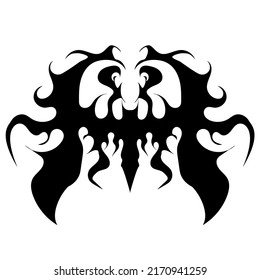 Dark Gothic Bat Icon Illustration On Stock Vector (Royalty Free ...