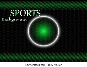 Dark Green Background Round Frame Light Stock Vector (Royalty Free ...