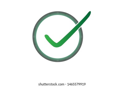 Dark Green Check Mark Icon Circle Stock Vector (Royalty Free ...