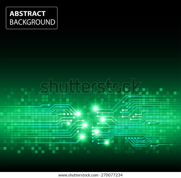 Dark Green Color Light Abstract Technology Stock Vector (Royalty Free ...