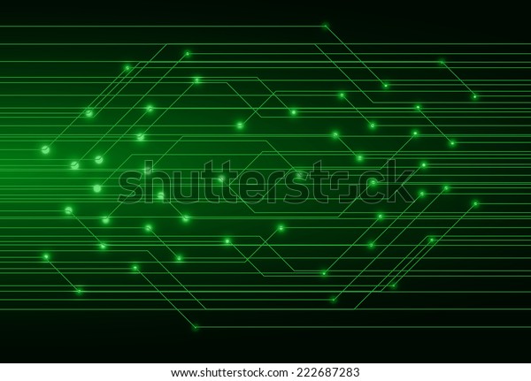 Dark Green Light Abstract Technology Background Stock Vector (Royalty ...