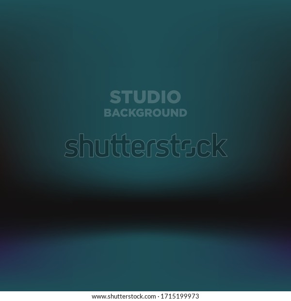 Dark Green Studio Room Background Spotlight Stock Vector (Royalty Free ...
