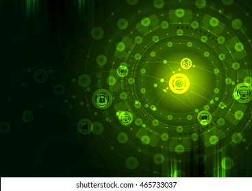 Dark Green Technology Communication Design Vector Stock Vector (Royalty ...