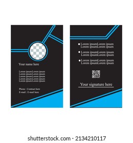 Dark Id Card Design Ideas Stock Vector (Royalty Free) 2134210117 ...