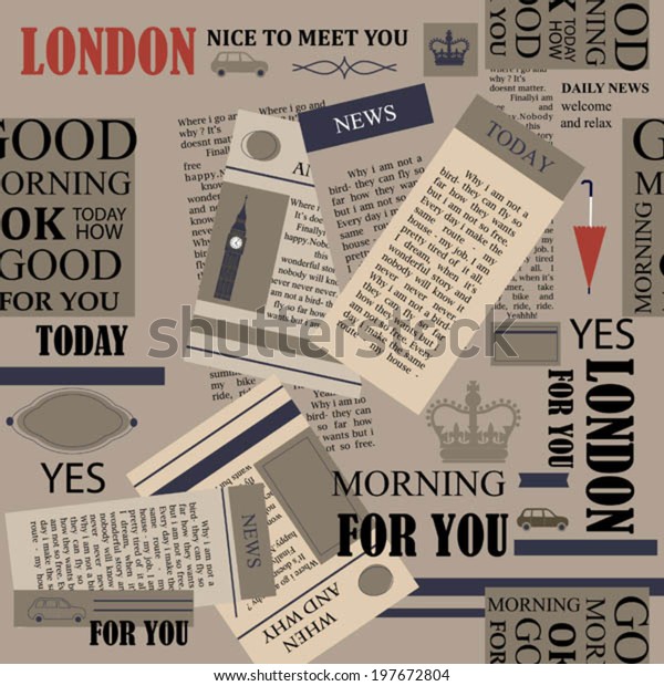 Dark Newspaper Background Stock Vector (Royalty Free) 197672804