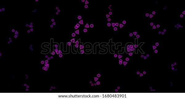 Dark Purple Vector Background Occult Symbols Stock Vector (Royalty Free ...