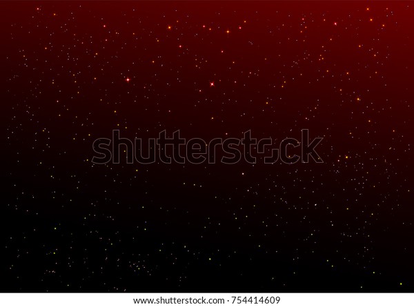 Dark Red Night Sky Gold Stars Stock Vector (Royalty Free) 754414609