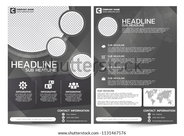 Dark Theme Business Brochure Flyer Design Stock Vector (Royalty Free ...
