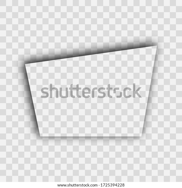 Dark Transparent Realistic Shadow Trapezoid Shadow Stock Vector ...