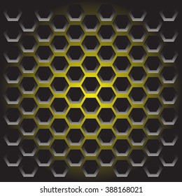 Hexagonal Grid Background Vector Illustration Stock Vector (Royalty ...