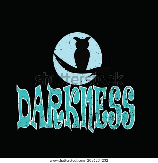 Darkness Typography Tshirt Design Template Stock Vector (Royalty Free ...
