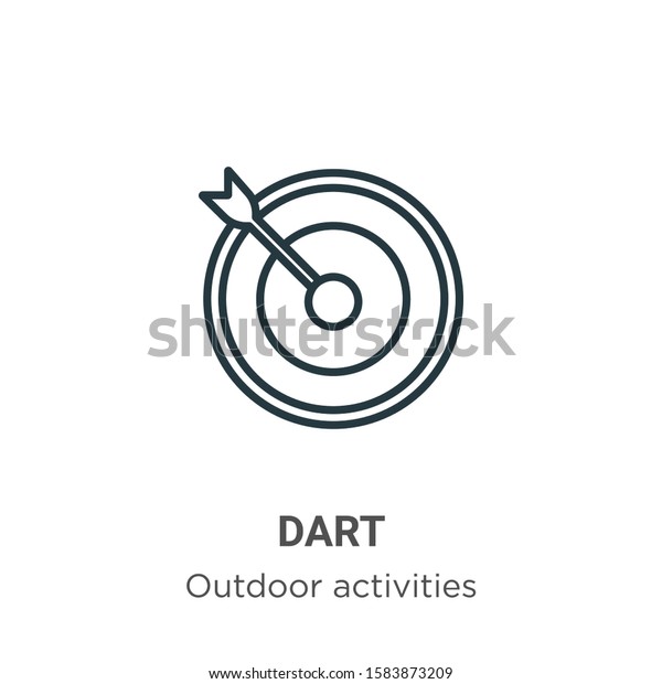 Dart Outline Vector Icon Thin Line Stock Vector (Royalty Free ...