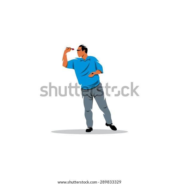 Dart Player Sign Vector Illustration Branding Stock Vector (Royalty ...