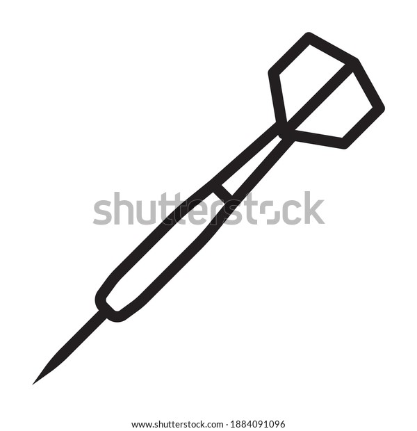 Dart Professional Game Darts Line Art Stock Vector (Royalty Free ...