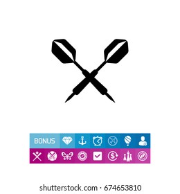 Darts Icon Stock Vector (Royalty Free) 674653810 | Shutterstock