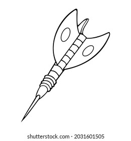 Darts Line Vector Illustrationisolated On White Stock Vector (Royalty ...