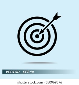 Darts Target Sign Icon Vector Illustration Stock Vector (Royalty Free ...