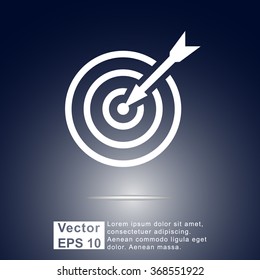 Darts Target Sign Icon Vector Illustration Stock Vector (Royalty Free ...