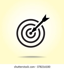 Successful Shoot Darts Target Aim Icon Stock Vector (Royalty Free ...
