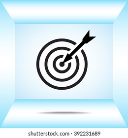 Darts Target Sign Icon Vector Illustration Stock Vector (Royalty Free ...