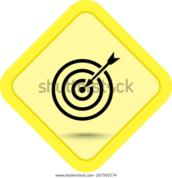 Darts Target Sign Icon Vector Illustration Stock Vector (Royalty Free ...